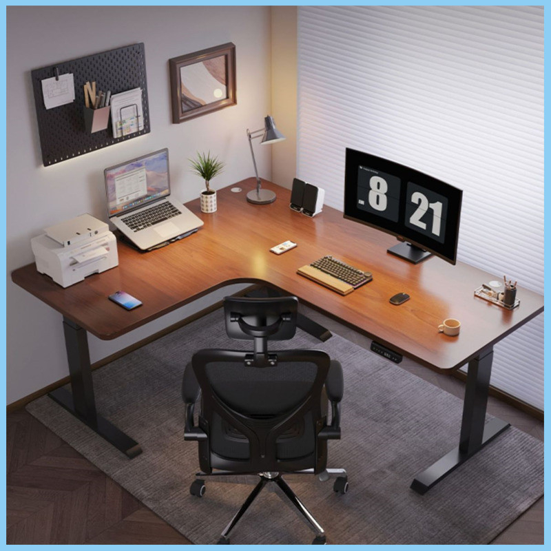 L-shaped Corner Intelligent Electric Lifting Desk Home Height ...
