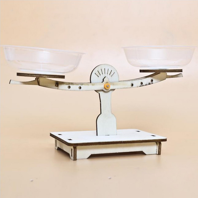 📦 Wooden Balance Scale Toy, Weighing Scale Toy, Wood Balance Math Game ...