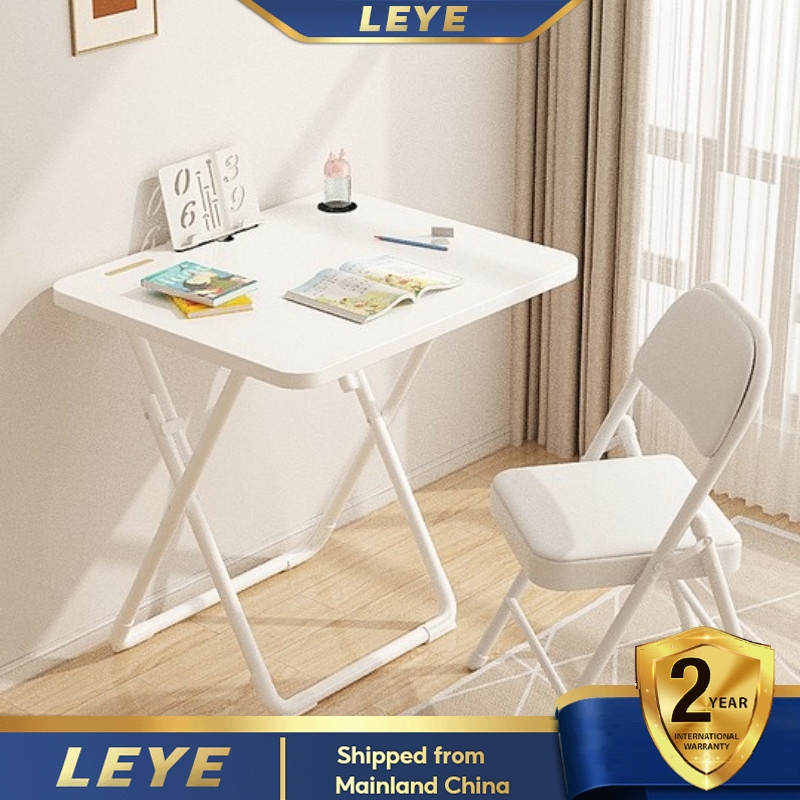 Free-Installation Folding Table With Chair Small Side Table Foldable Dining Table Study Table ...