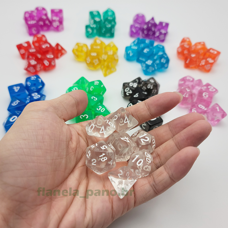 rpg dice Translucent Multi-faceted Dice Set Suitable for Passerby ...