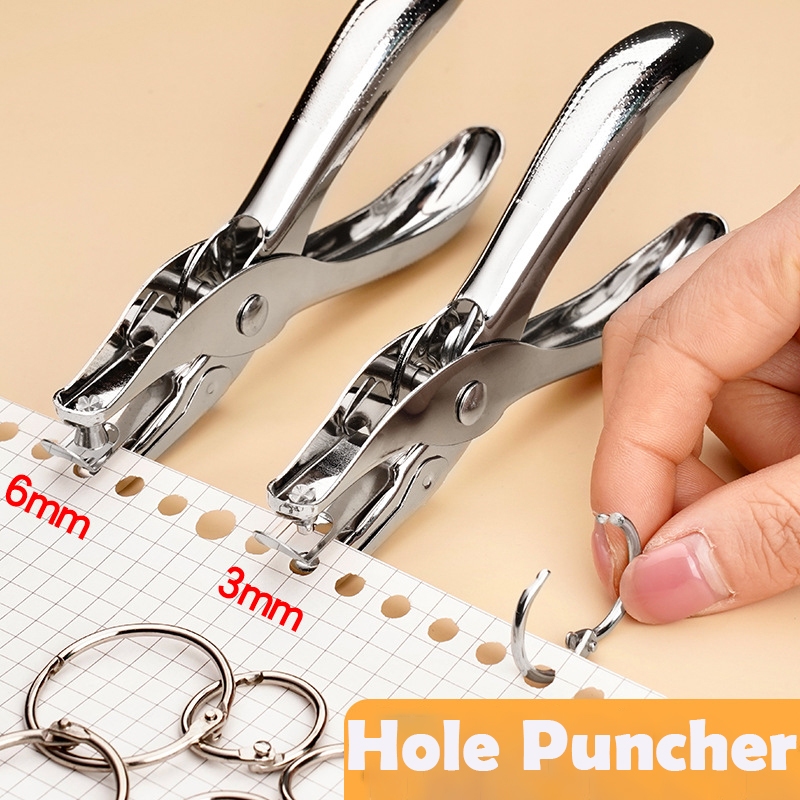 3mm 6mm Diameter Hole Puncher Metal Manual Loose-leaf Paper Cutter ...