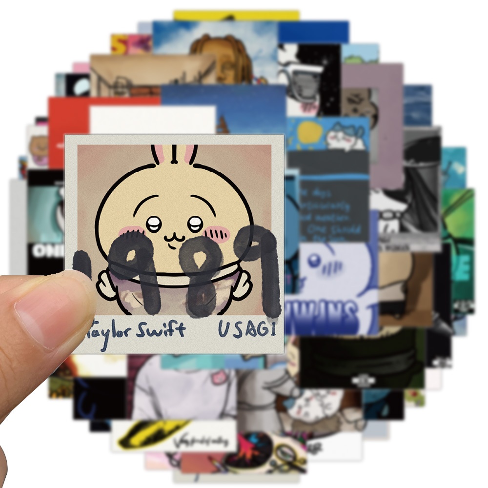 [Large Sticker]50Pcs Chiikawa Album Cover Stickers for Journal Phone ...