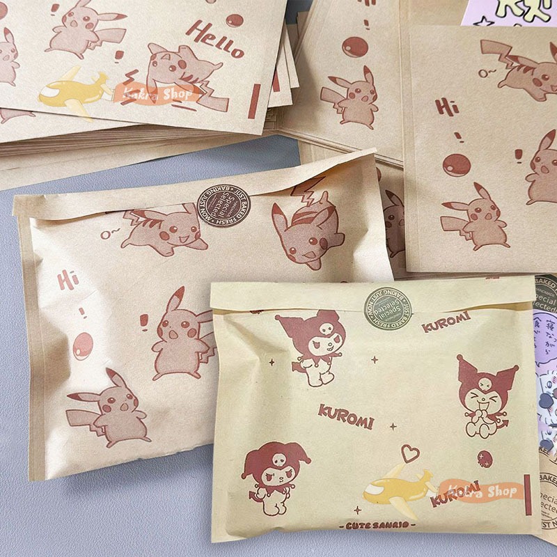 20pcs Kuromi Kraft Paper Cartoon Sanrio Packing Material Gift Bag ...