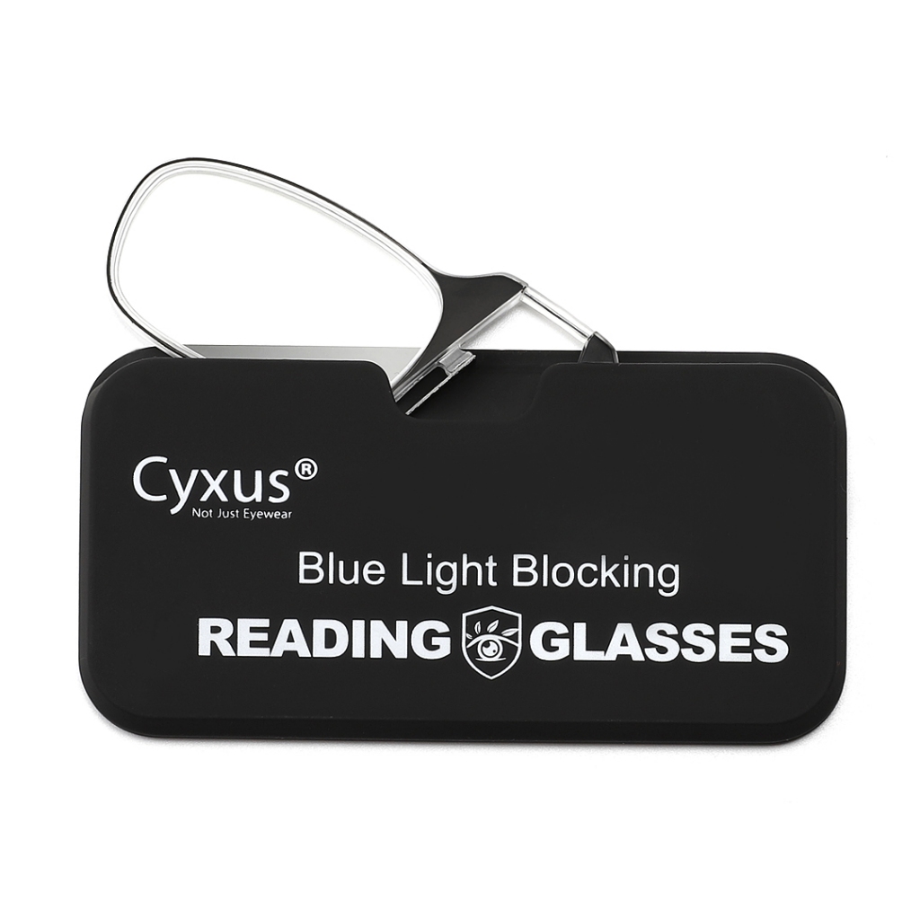 Cyxus Clip-On Reading Glasses Blue Bridge Clear Lenses for Women/Men ...