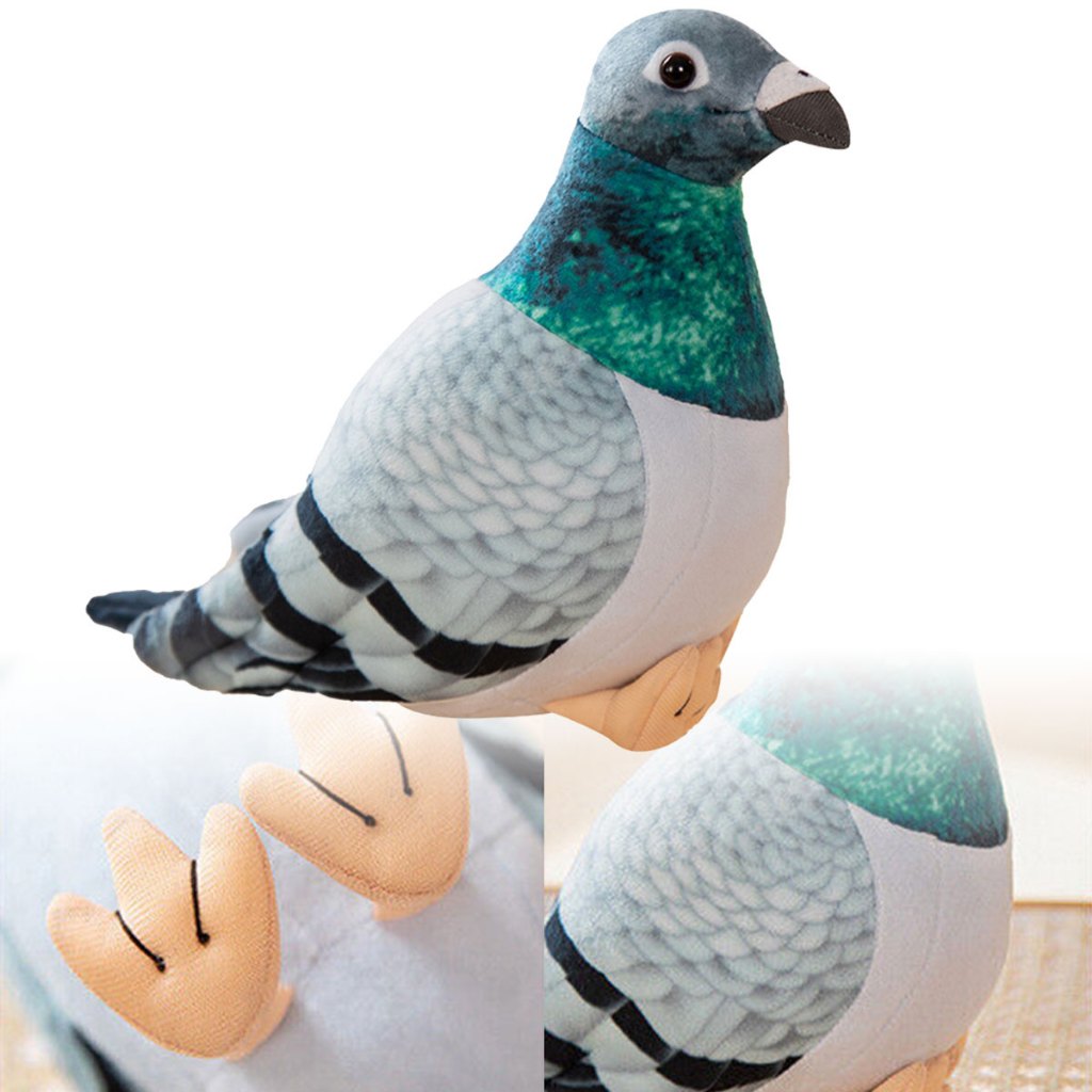 2024 New Simulation Pigeon Plush Toy Cartoon Peace Dove Children Doll ...