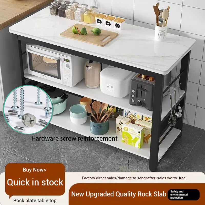 Kitchen Organiser Rack Floor Type Microwave Oven Storage Rack Long ...