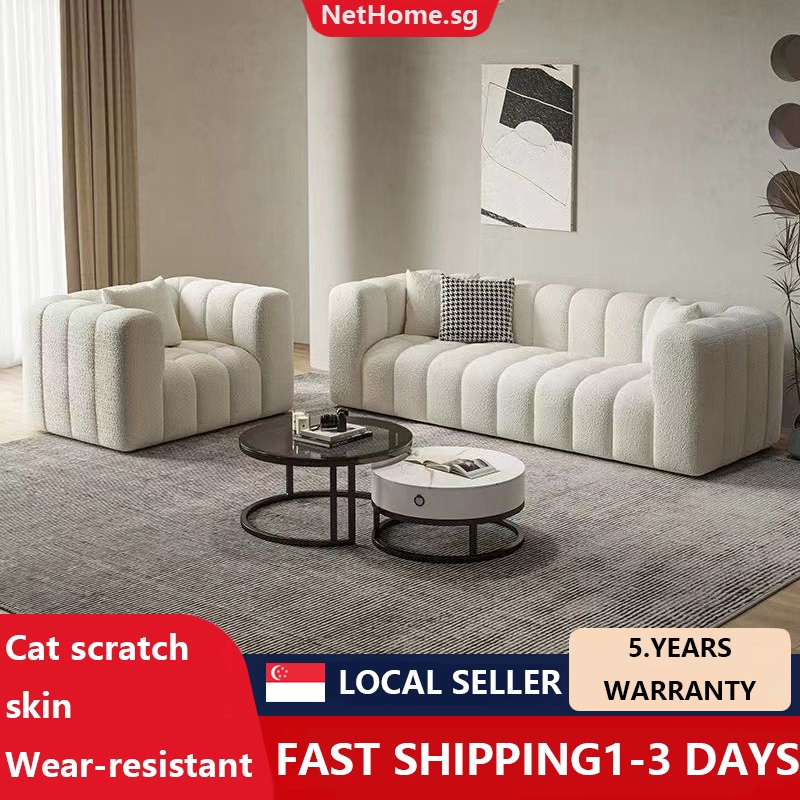 Nordic Sofa PU Sofa 2 Seater Sofa /3 Seater Sofa/Sofa Set | Shopee ...