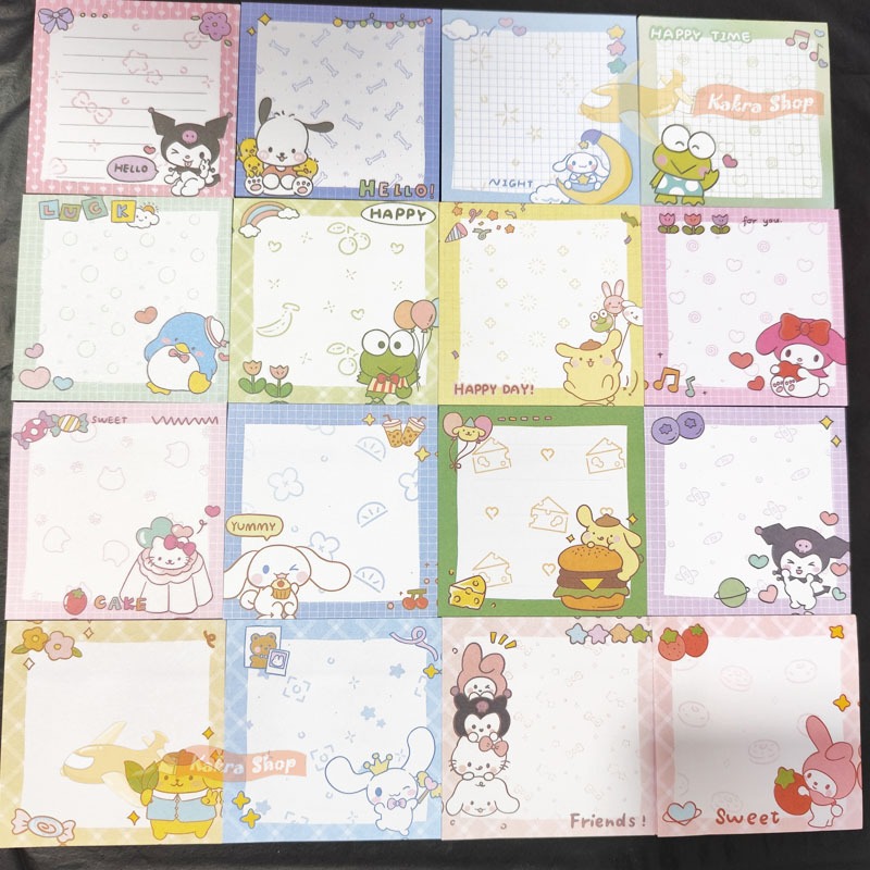 320pages Sanrio Sticky Notes Cute Kuromi Cinnamoroll Memo Pad Portable ...