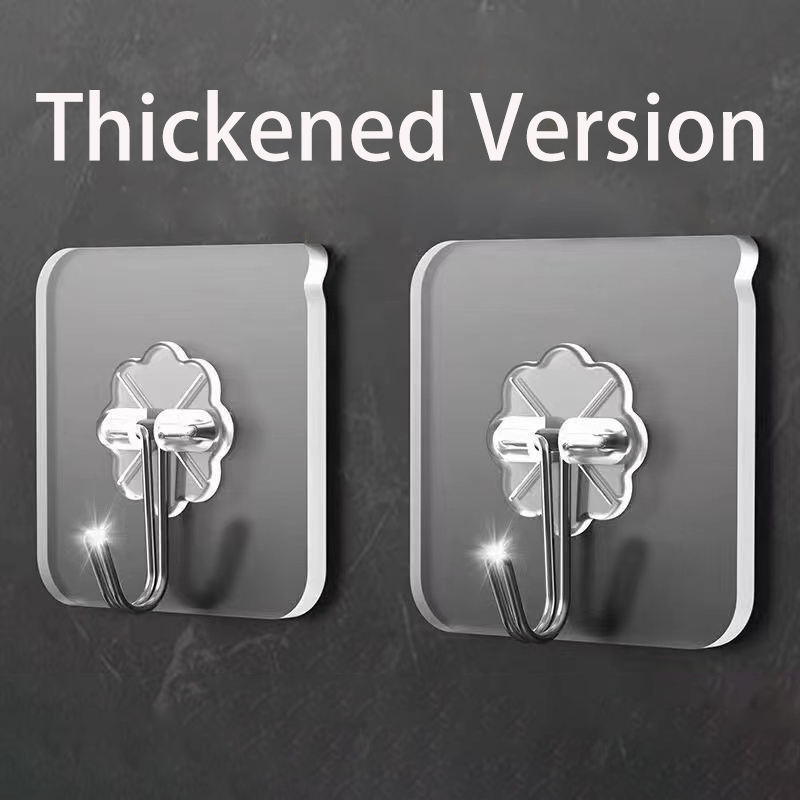 Seamless Hook, Magic Hook Without Nails Transparent Strong Sticky Heavy ...
