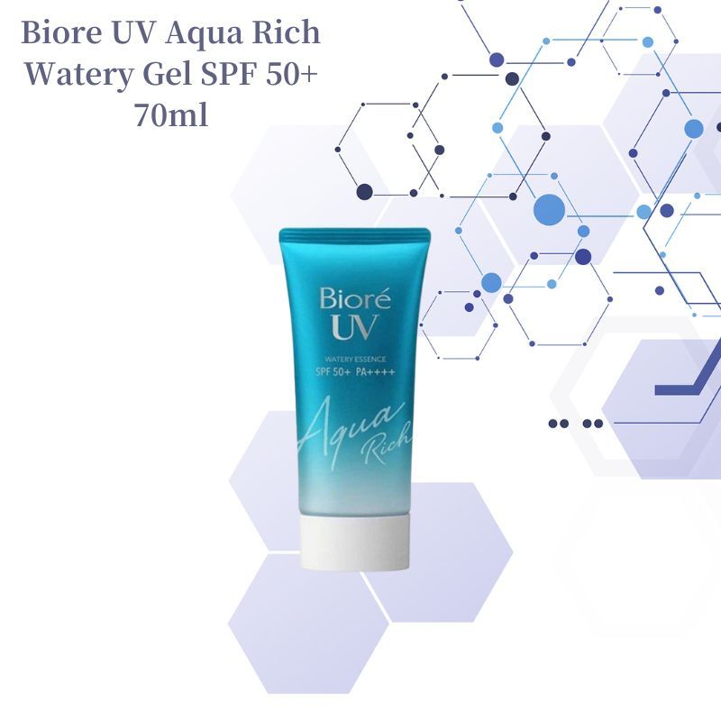 Two pieces Biore UV Aqua Rich Watery Gel SPF 50+ 70ml | Shopee Singapore