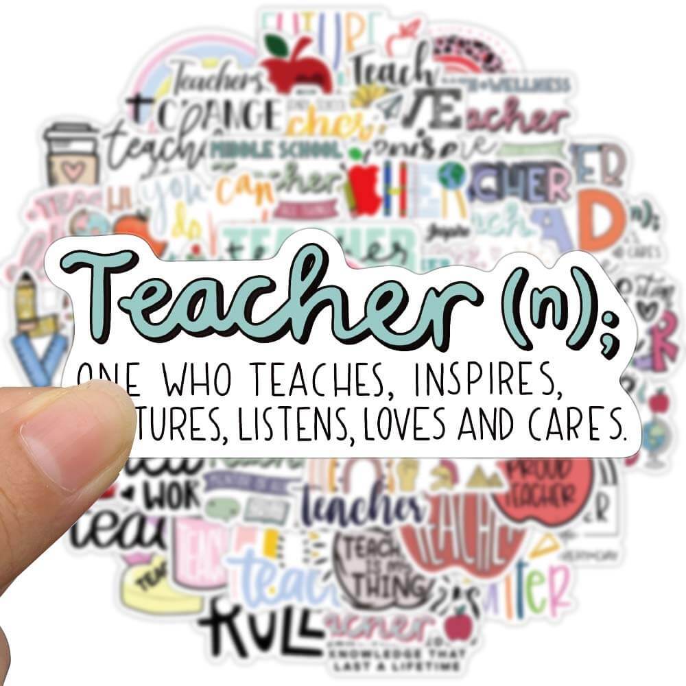 [Large Sticker]50pcs/set Thanks Teacher Stickers Teacher's Day Gifts ...