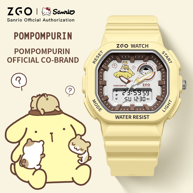 【Ready Stock】ZGO x Sanrio Pompompurin Children's Watch for Girls ...