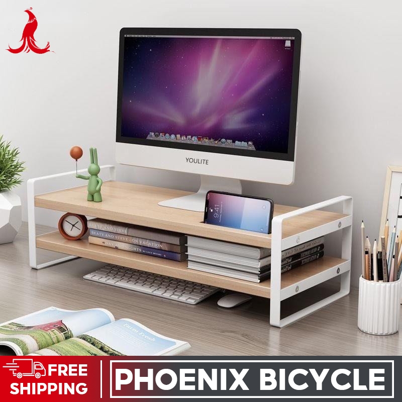 PHO Monitor Stand Laptop Stand Monitor Rise Wooden Monitor Stand ...