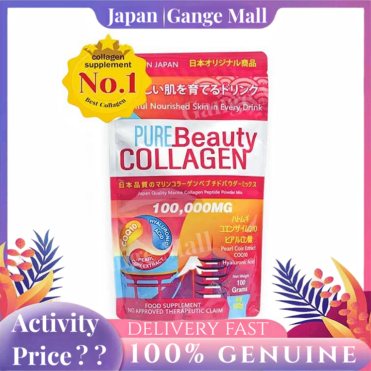 Pure Beauty Collagen Japan Natural Deep-sea Fish 100000mg & Collagen ...