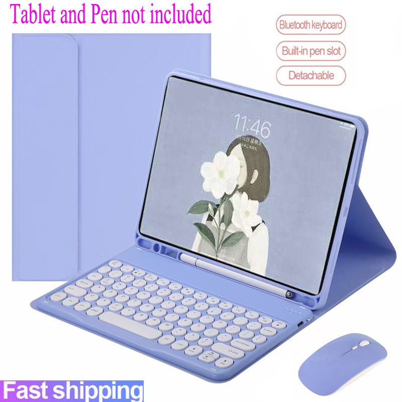 Case with Keyboard For iPad 9.7 10.2 5th 6th 7th gen 8th 9th 10th 11 A16 Generation for iPad Air ...