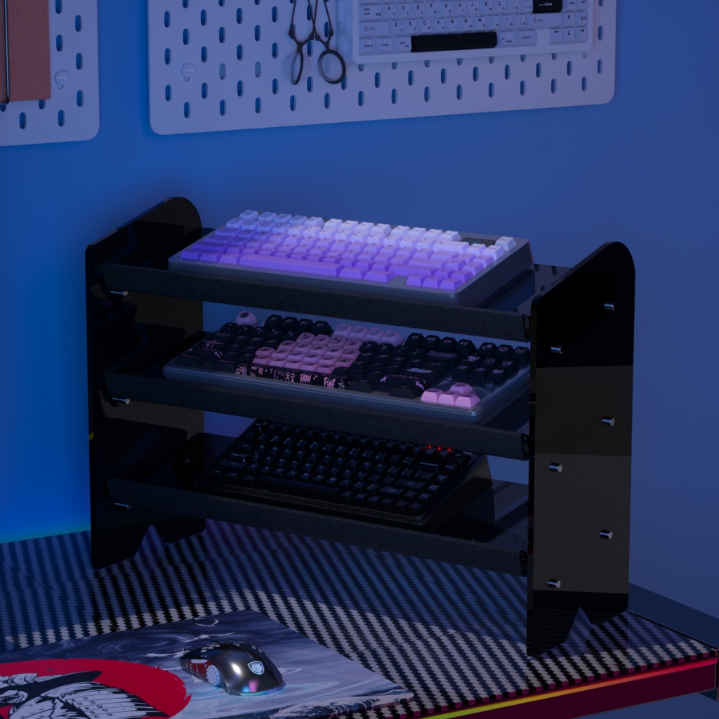 three-layer acrylic Transparent Clearly large stand display rack ...