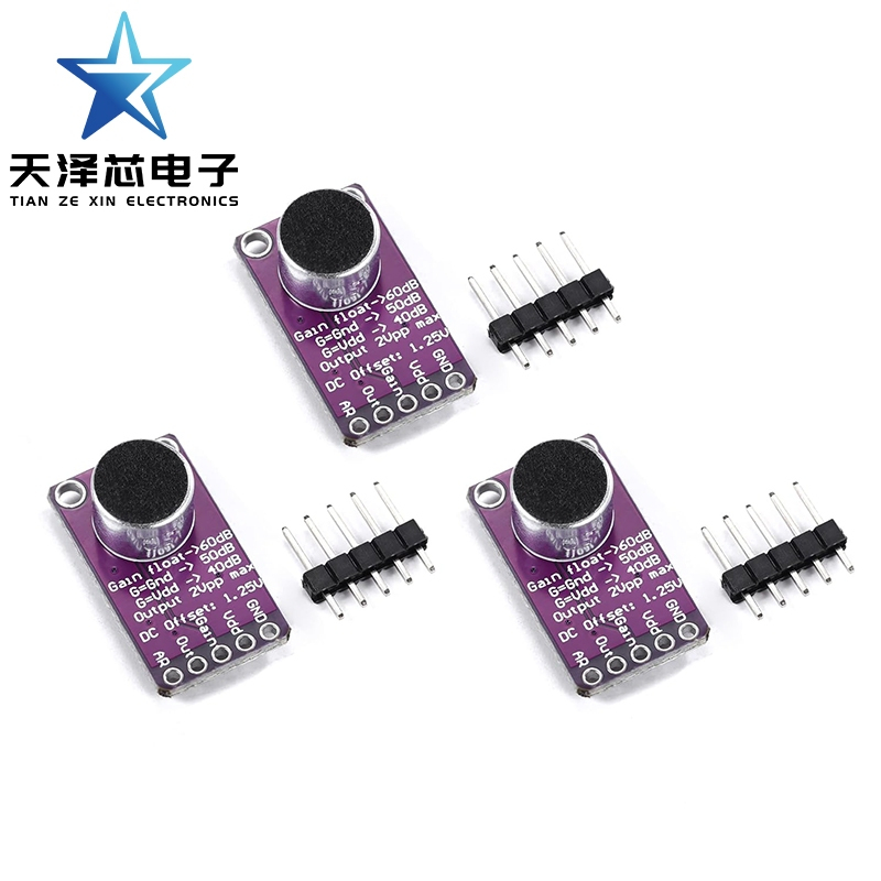 MAX9814 Electret Microphone AGC Amplifier Module Auto Gain Control ...