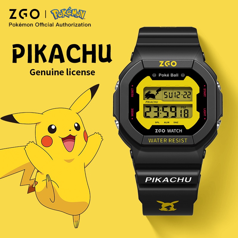 ZGO Pokemon Pikachu Watch for Kids Boys, Waterproof Sports Luminous ...