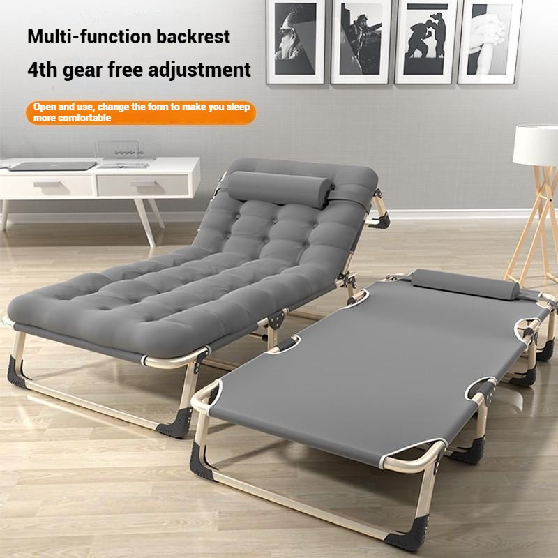 Foldable Bed Office Portable Bed with Foam Soft Comfortable Single Bed ...