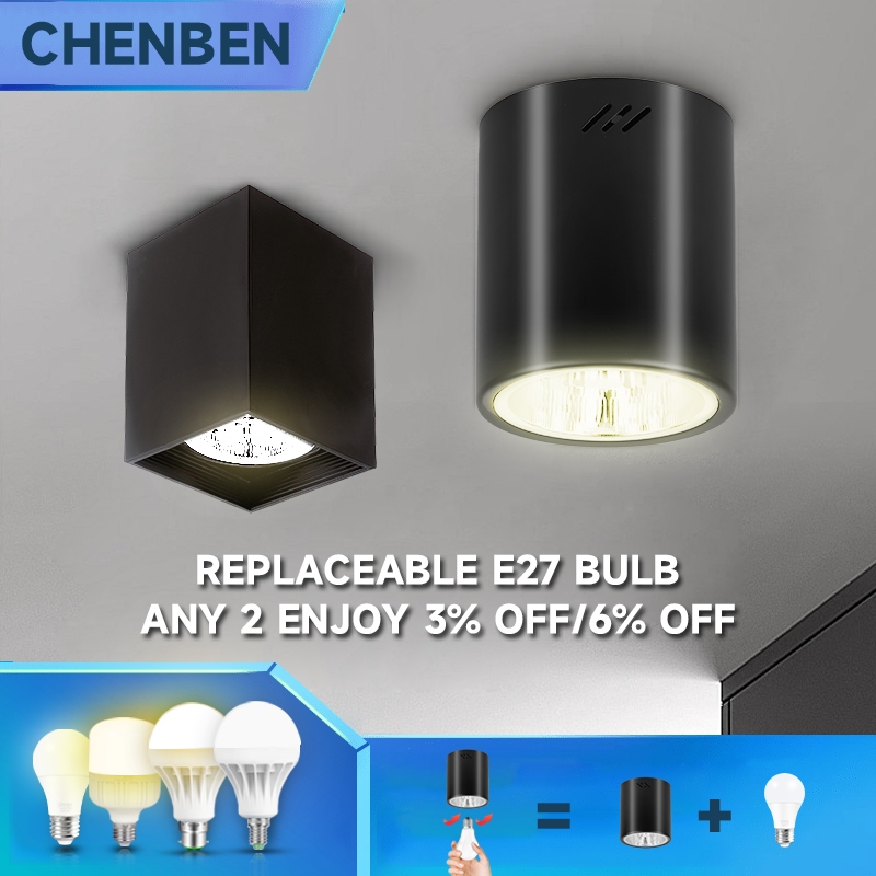 【Ready Stock】 LED Down Light Surface Mounted Panel Light Round ...