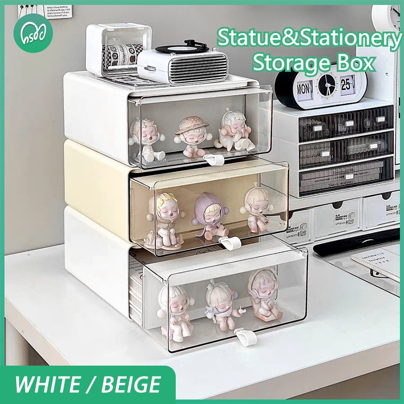 【2/3/4Pcs】2 IN 1 Desk Drawer Organiser Storage Box & POP MART Acrylic ...