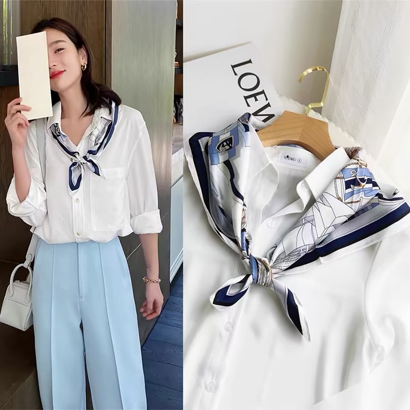 70*70cm Fashion Handkerchief Neck Scarf For Women Small Shawl Silk ...