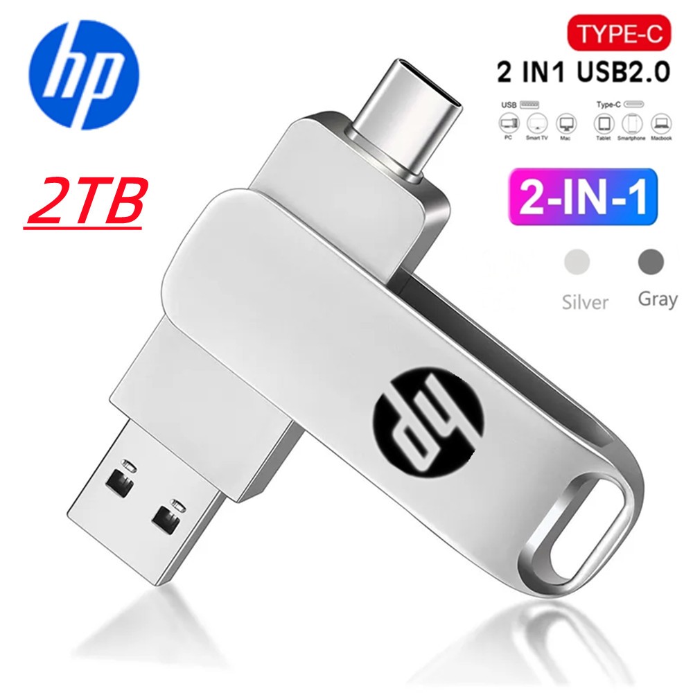 2TB OTG metal pendrive 1TB 512GB 256GB flash disk type-c usb dual OTG ...