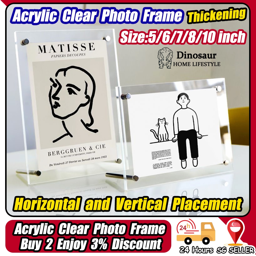 🇸🇬 ReadyStock - Multiple Sizes Acrylic Photo Frame / Picture Frame ...