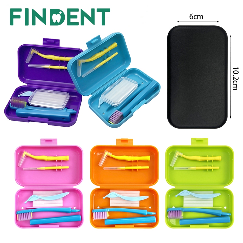 Orthodontic Oral Cleaning Kit Travel Toothbrush Case Foldable ...