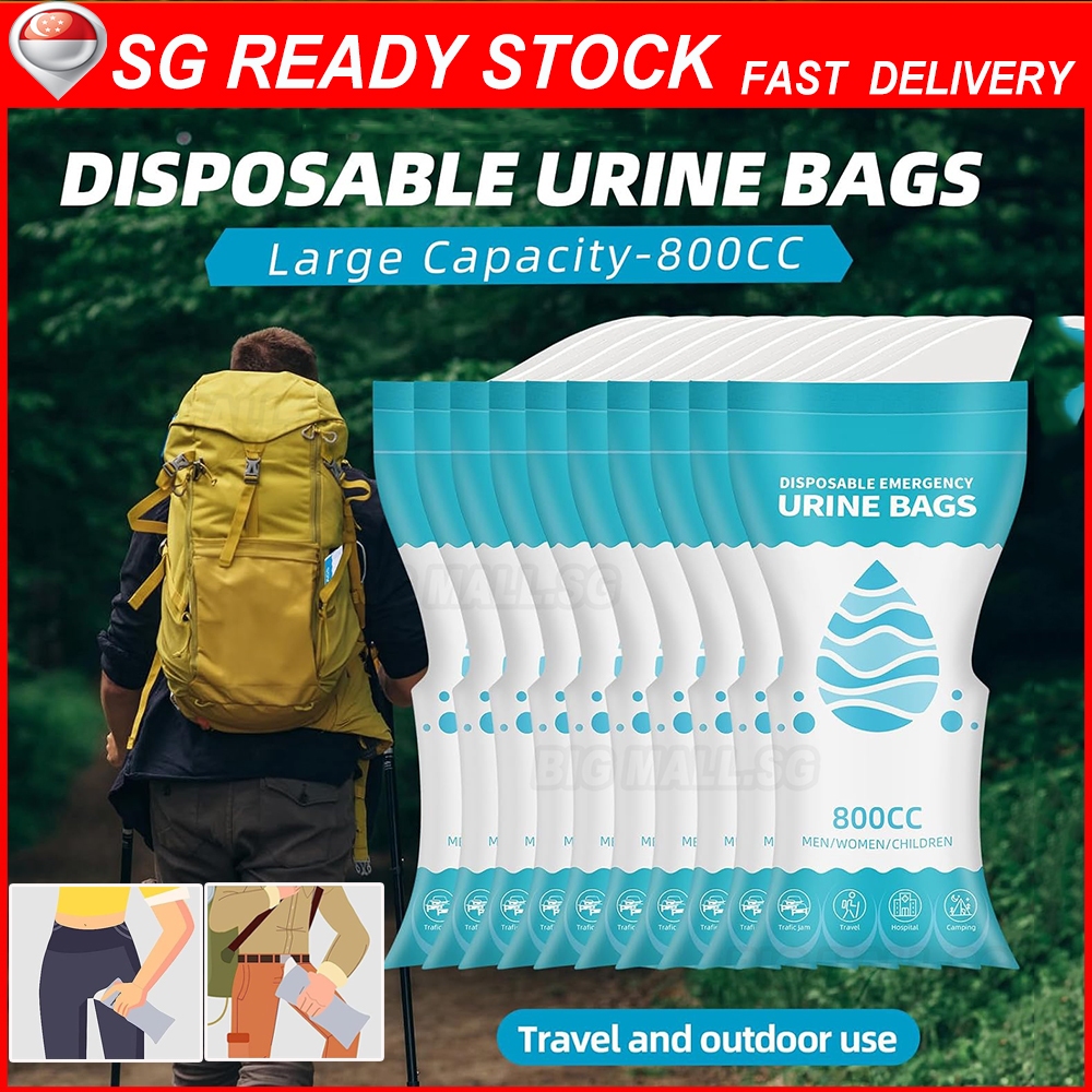 SG READY STOCK （800CC）Emergency Urine Bag Leakproof Portable Pee Bag ...
