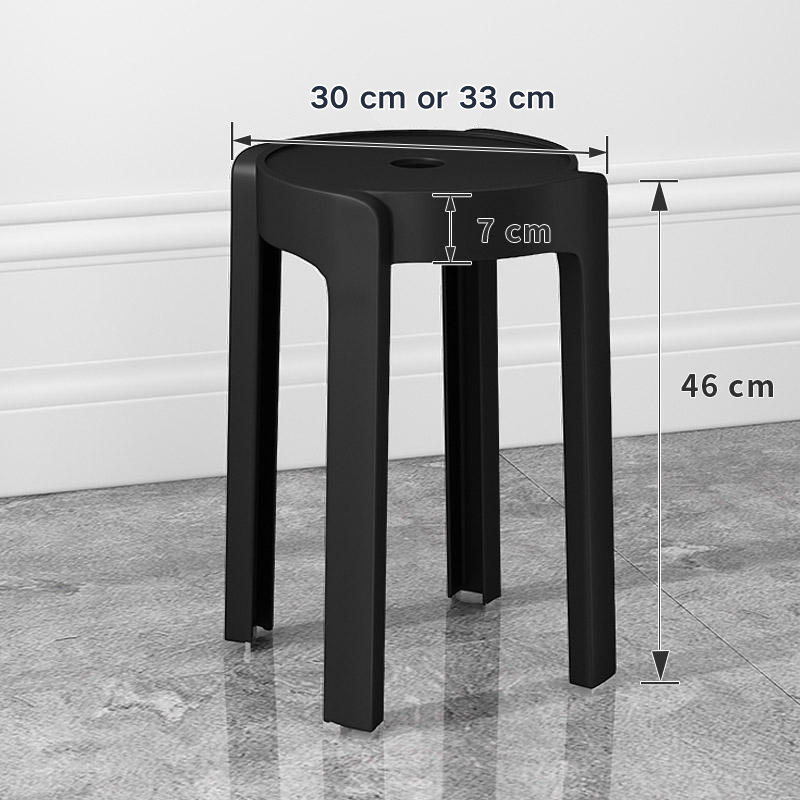 [SG STOCK]Stackable Chair Plastic Stool Modern Design Thickened PP ...