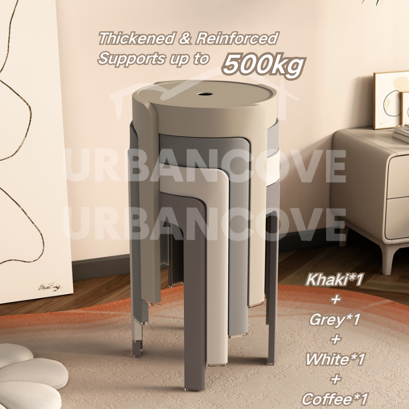 [SG STOCK]Stackable Chair Plastic Stool Modern Design Thickened PP ...