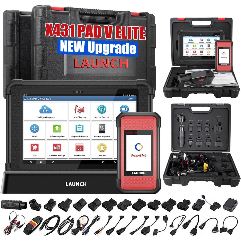 LAUNCH X431 PAD V Elite PAD 5 Smartlink C V2.0 OBD2 Scanner Car ...