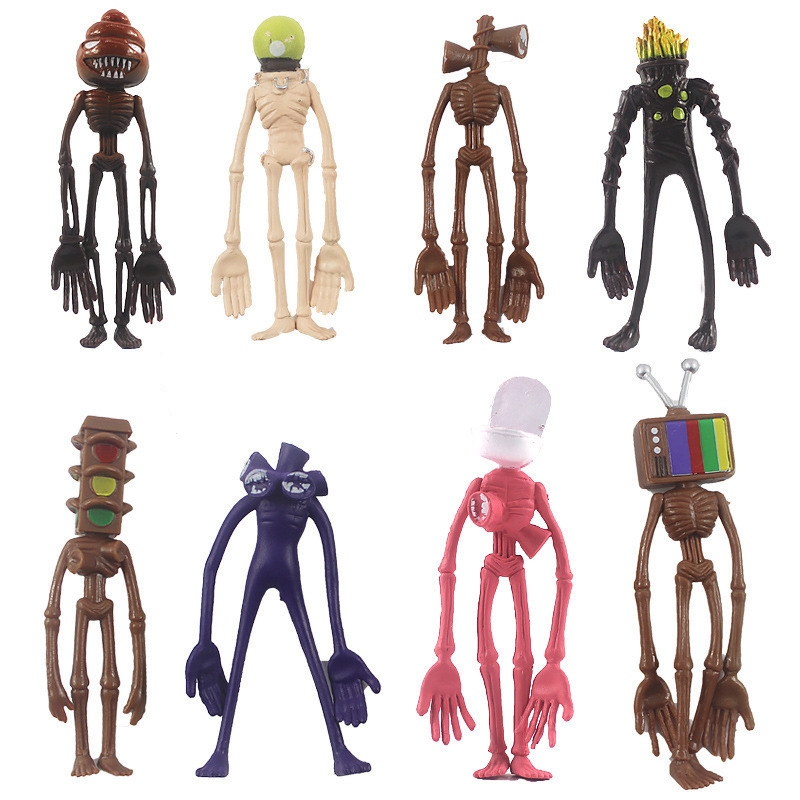 8Pcs/Set 10-12cm Horror Game Siren Head Humanoid Organism Monster TV ...