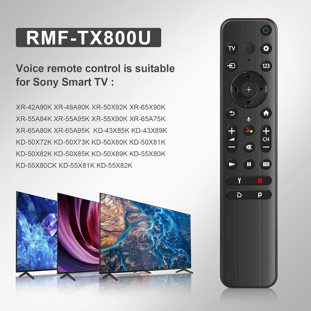New RMF-TX800U Replacement TV Voice Remote Control,Compatible for Sony ...