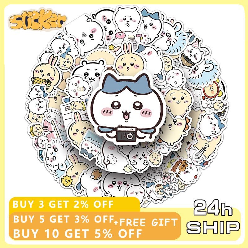50PCS Chiikawa Sticker lovely Anime Cute Pet Profile Picture Sticker ...