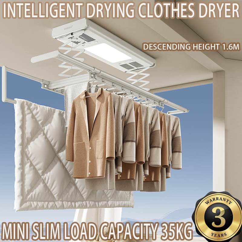 Intelligent Drying Clothes Dryer Retractable Drying Rack With LED ...