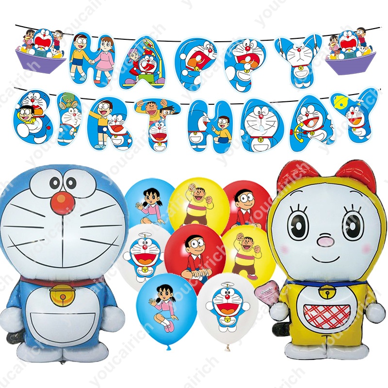 Cartoon Doraemon Dorami Nobita Nobi Shizuka Theme Kids Happy Birthday ...