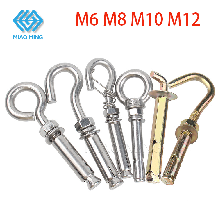 M6 M8 M10 M12 Sheep Eye Pull Screw Belt Expansion Hook O-Type/Close ...