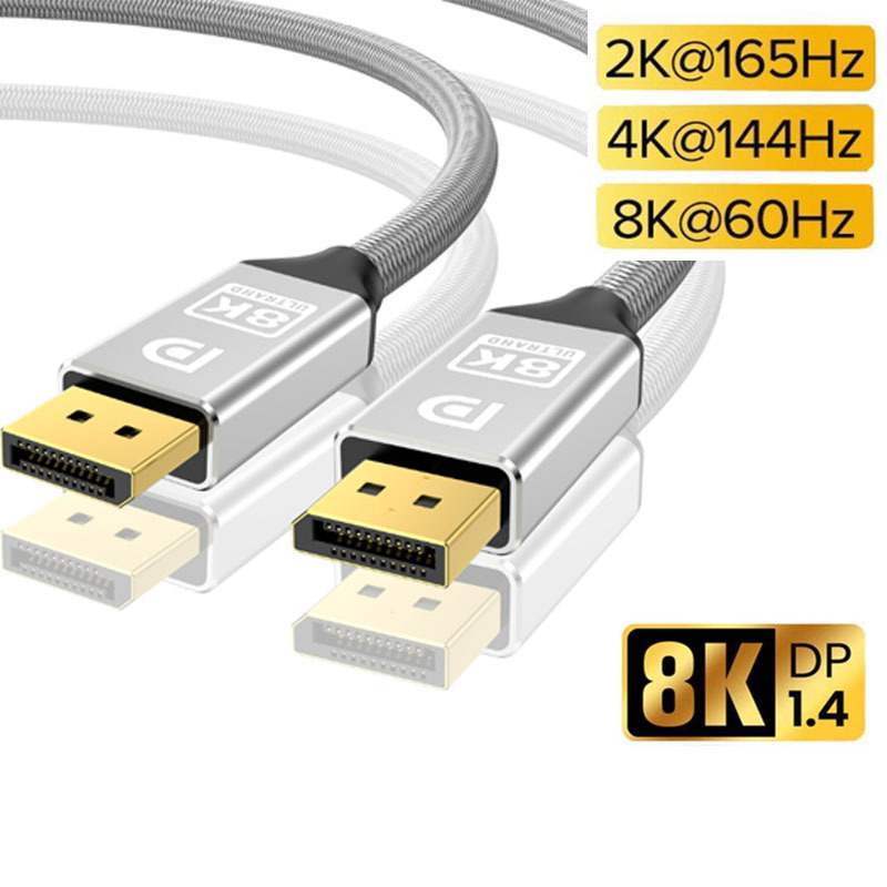 Dp cable Male to Male 8k Computer Monitor displayport Interface Adapter ...