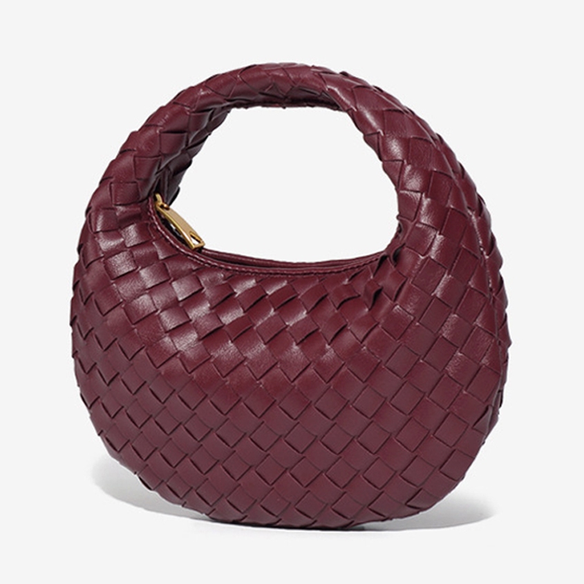 Woven Women Hobo Bag Fashion Solid Color Handheld Axillary Pouch ...