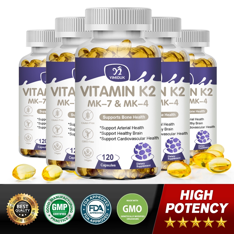 Vitamin K2 Capsules Contains Both MK4 & MK7 Support Strong Bones ...