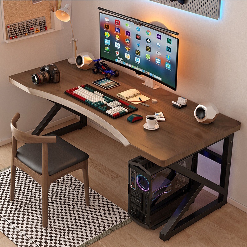 YICHANG Solid Wood Computer Desk Home Study Desk Bedroom Esports Desk ...