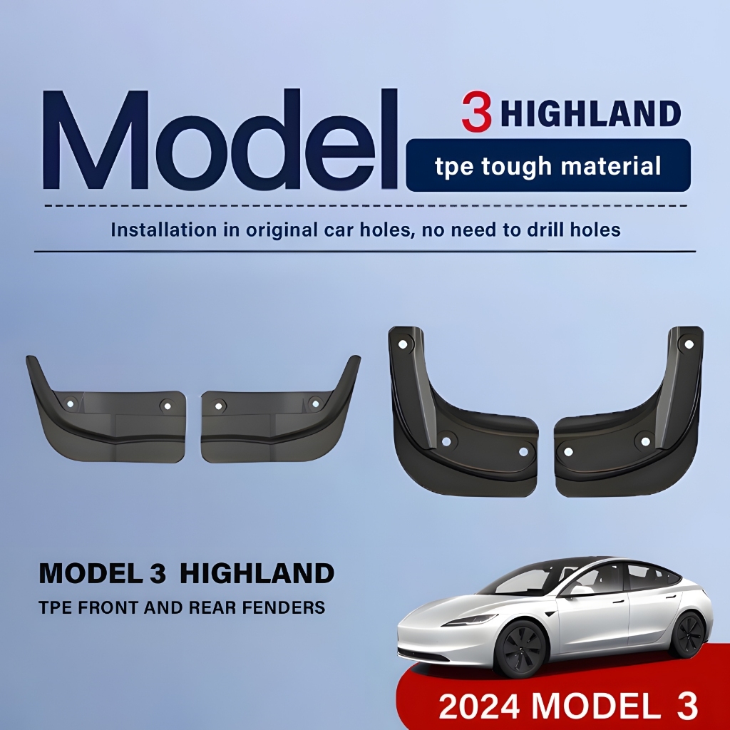 4-pack wheel fenders for 2024 2025 Tesla Model 3 Highland modified ...