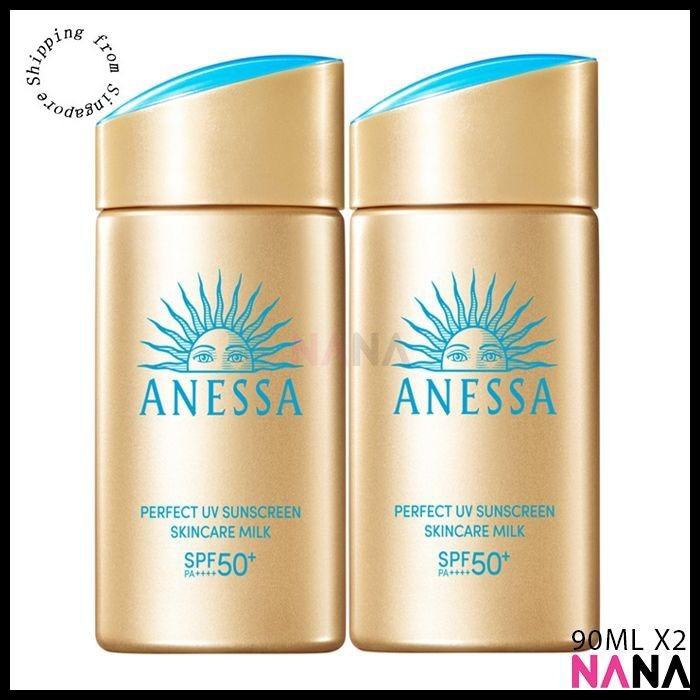 SHISEIDO Anessa Perfect UV Sunscreen Skincare Milk SPF50+ PA++++ 90ml x2 | Shopee Singapore