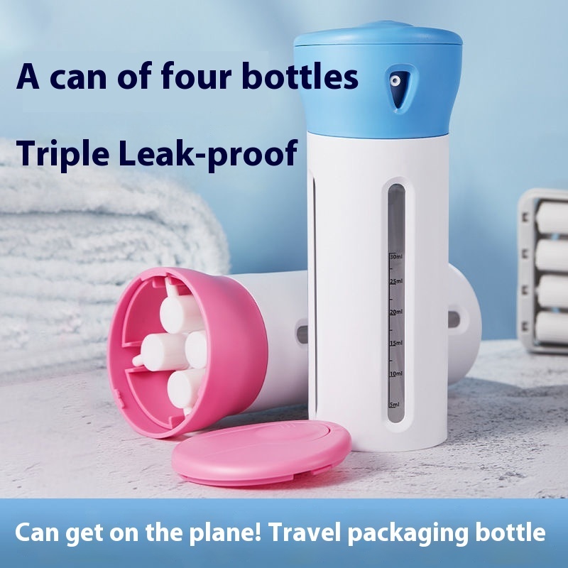 Travel Bottle 4 In1 Leak Proof Travel Size Toiletries Refillable Travel ...