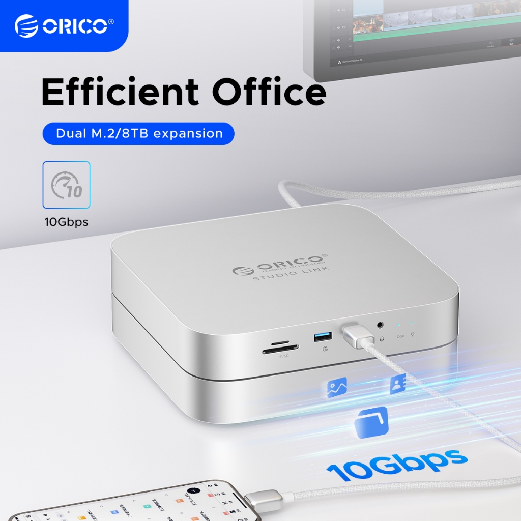 ORICO StudioLink USB C HUB USB3.2 10GB Docking Station for Mac mini ...