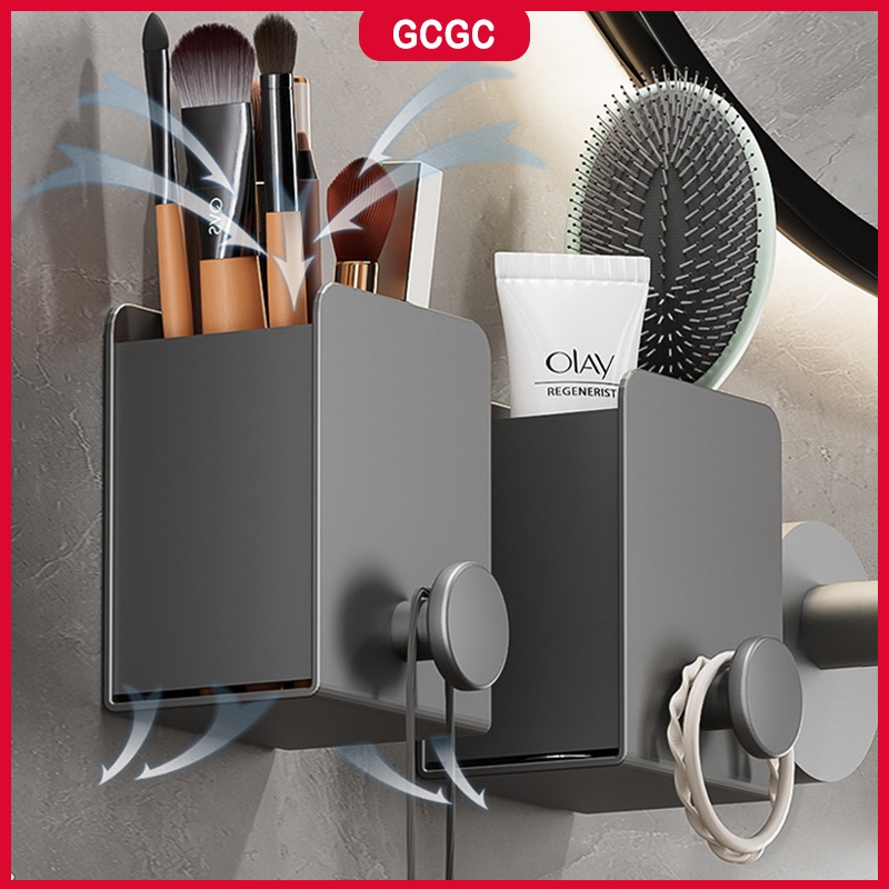 GC Aluminum comb rack/wall-mounted drill-free toothpaste and toothbrush ...