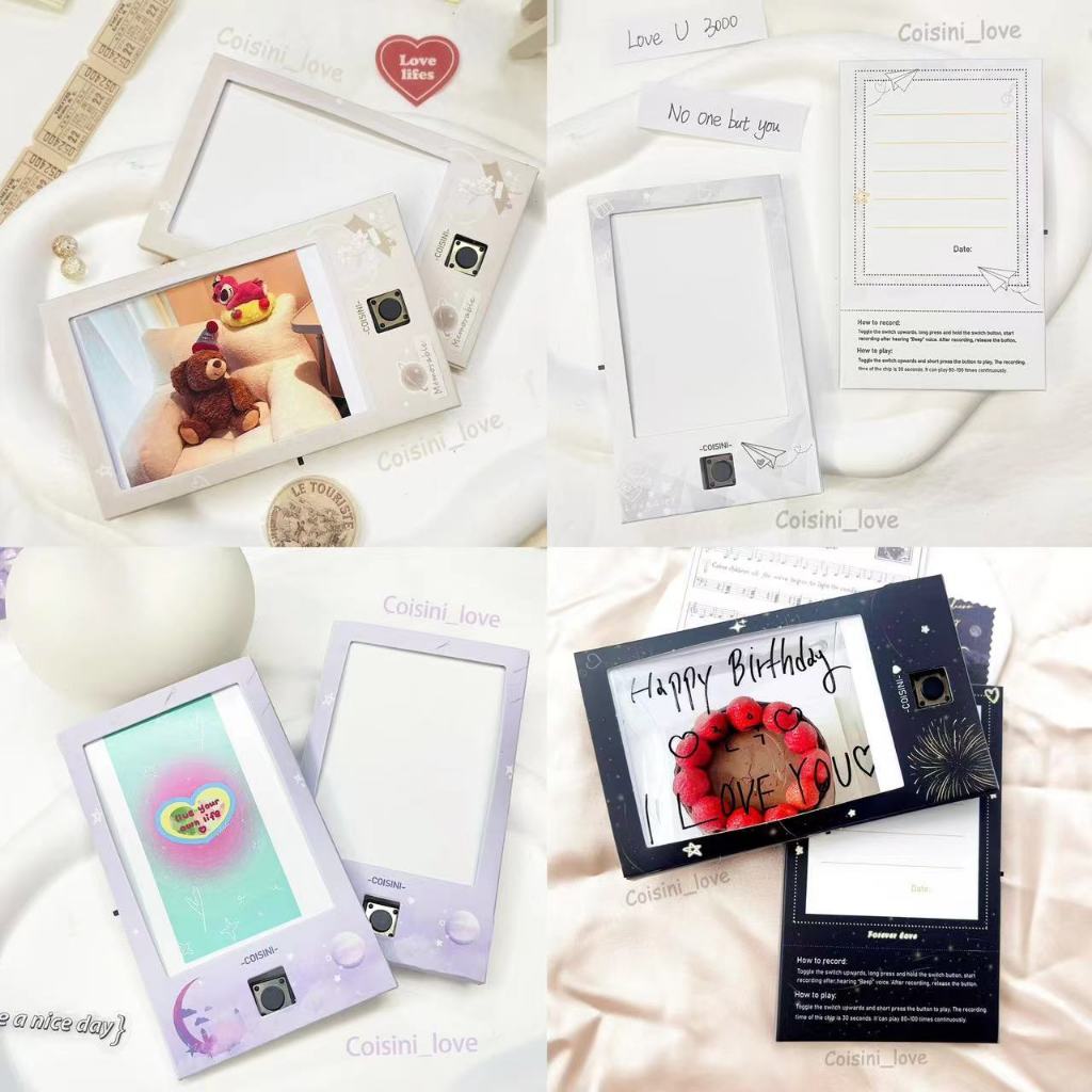 [Coisíní] 1PCS Photo Record Voice Tape Recording Voice Music Card ...