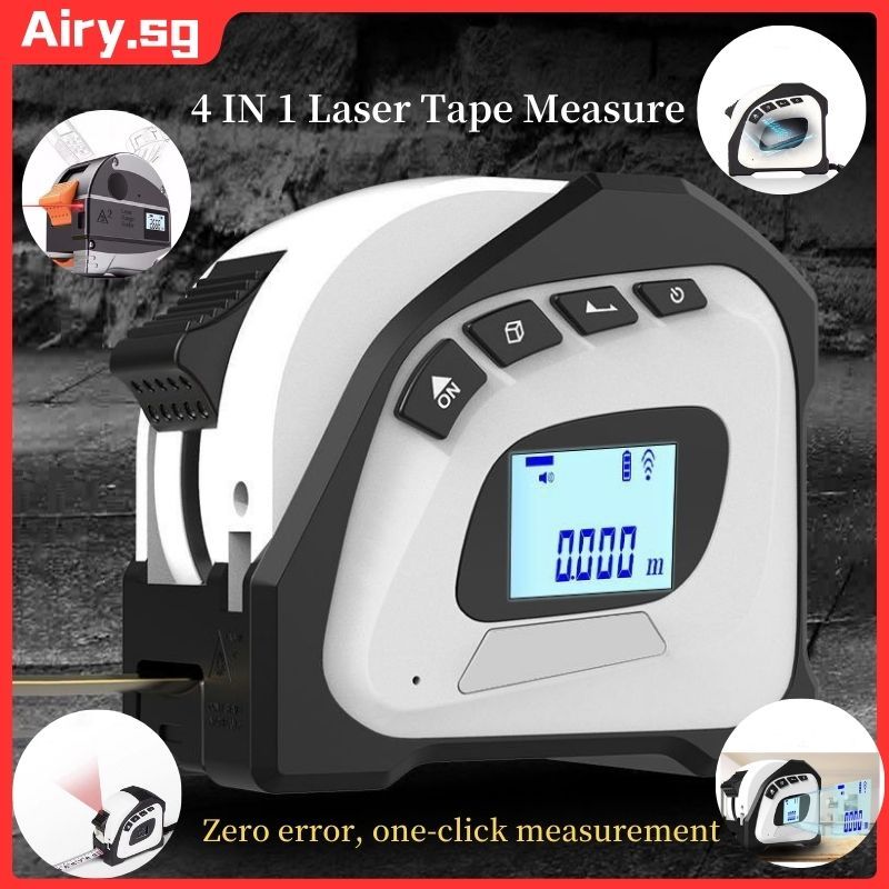 3-in-1 Infrared Laser Tape Measuring Instrument Handheld Electronic Digital Tape Measure With ...